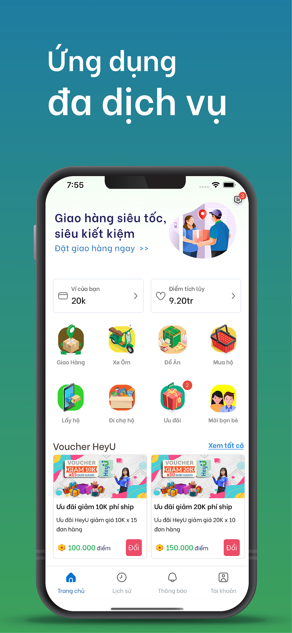 HeyU - Ứng dụng Giao hàng thần tốc | Giao Hàng - Xe ôm Công nghệ - Taxi ...