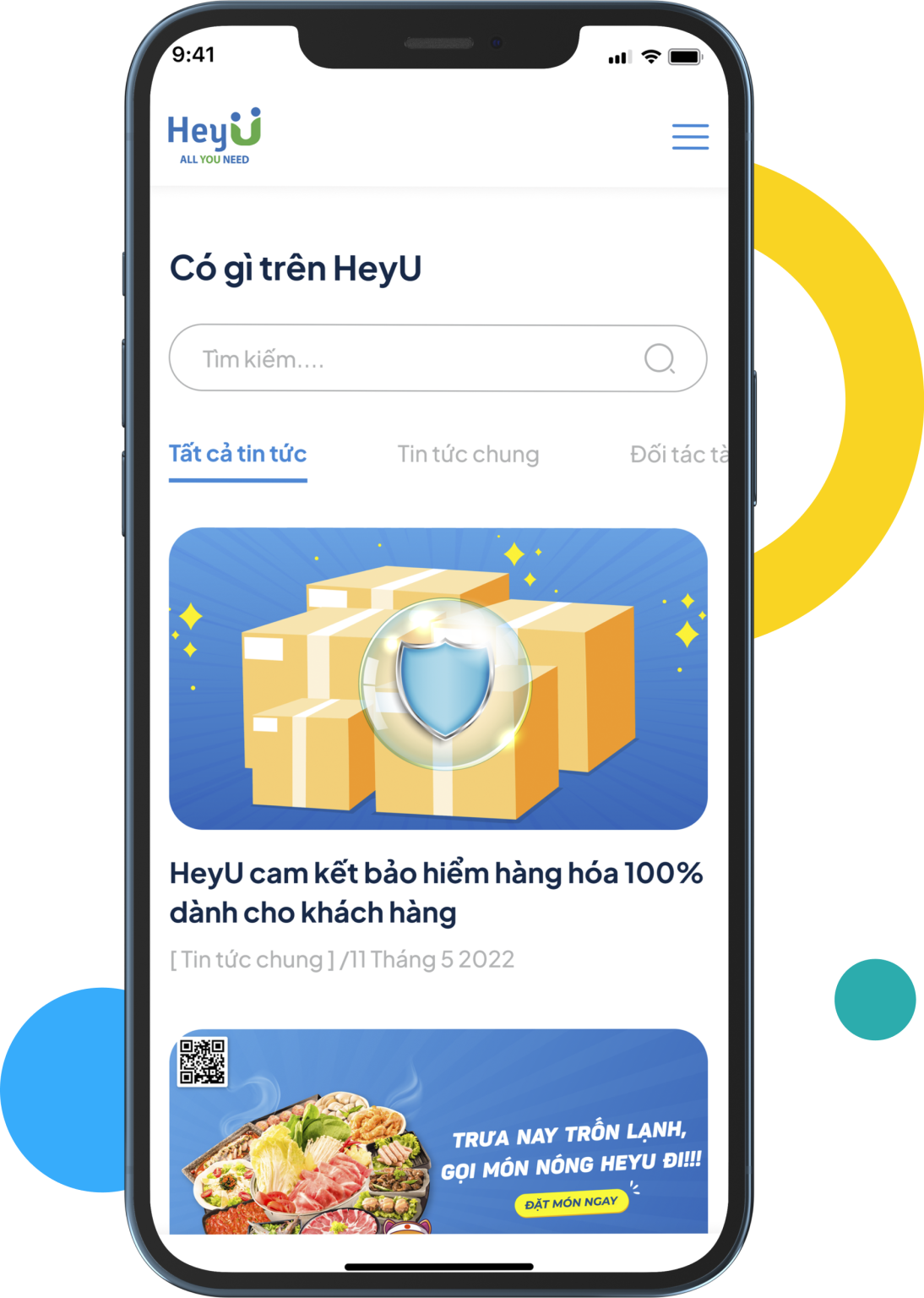 HeyU - Ứng dụng giao hàng và đồ ăn thần tốc