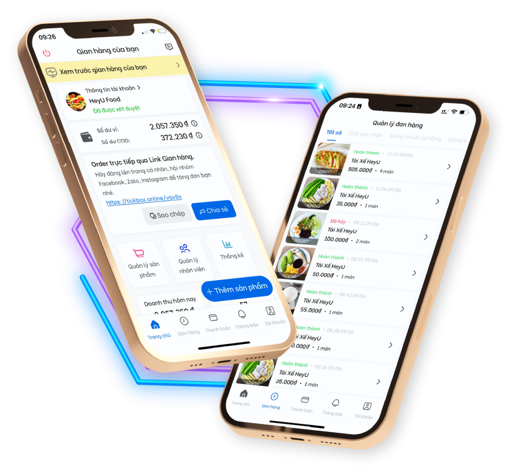 HeyU - Ứng dụng giao hàng và đồ ăn thần tốc